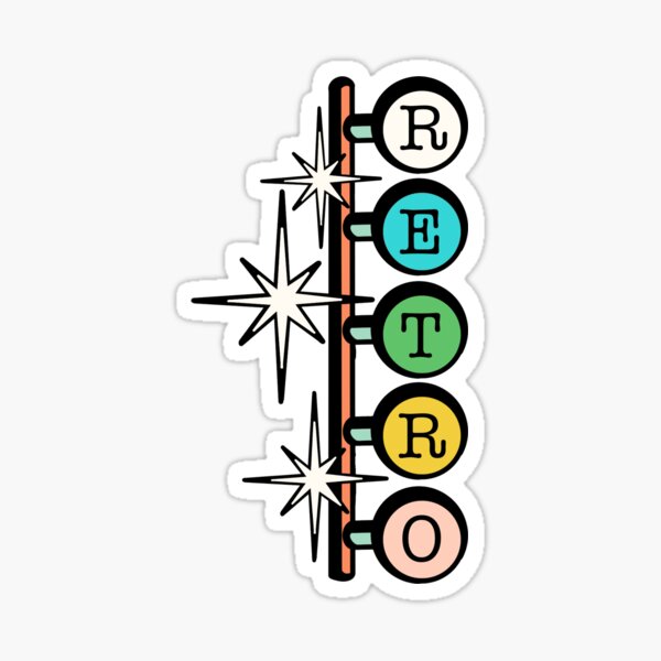 "Vintage Retro Sign" Sticker by FastSummer | Redbubble