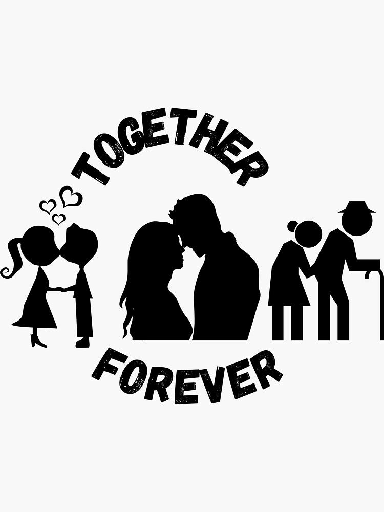 "Beautiful design for couples who will stay together forever. " Sticker ...