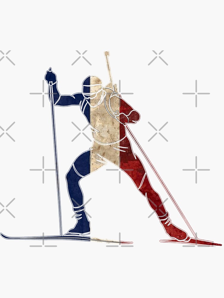 "Biathlon France athlete " Sticker by Abdelmadjidbour | Redbubble
