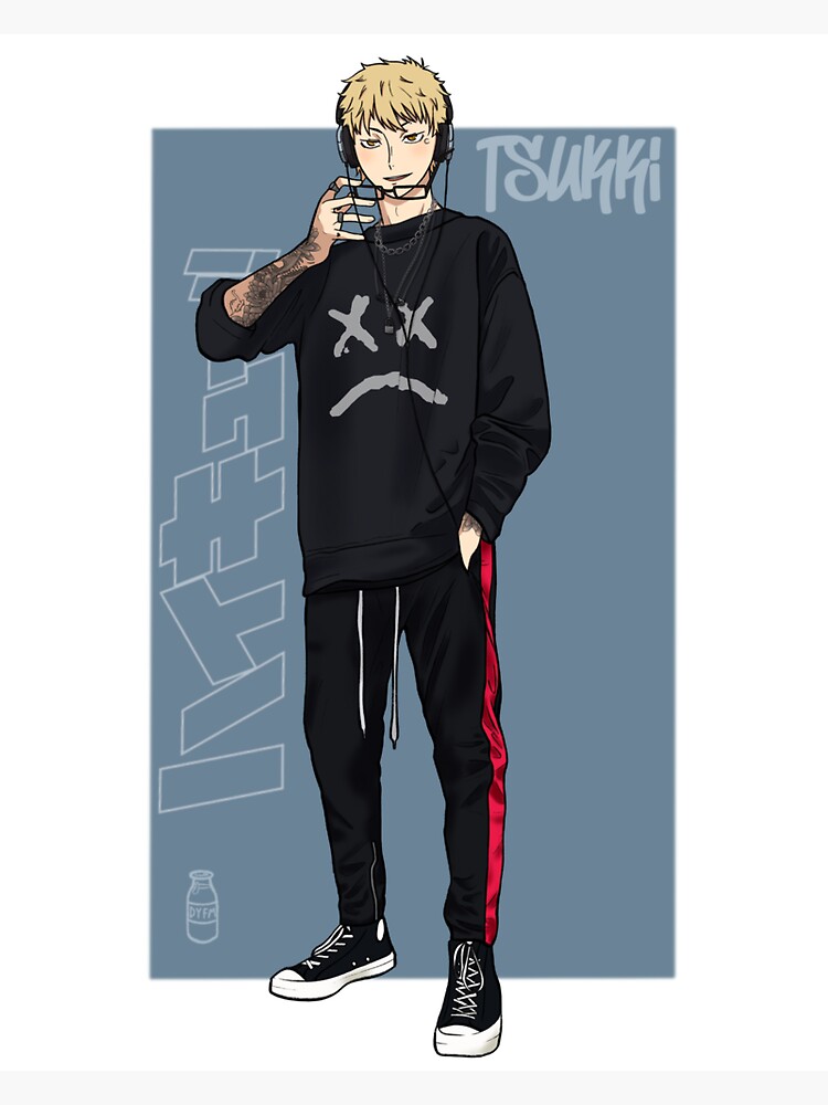 "Tsukki - Alt Haikyu!!" Sticker for Sale by DYFM | Redbubble