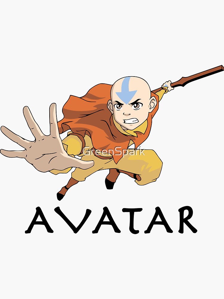 "Avatar - The Legend of Aang" Sticker by GreenSpark | Redbubble