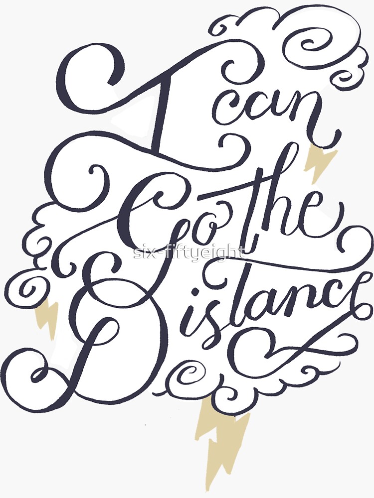 "Go The Distance" Sticker for Sale by six-fiftyeight | Redbubble