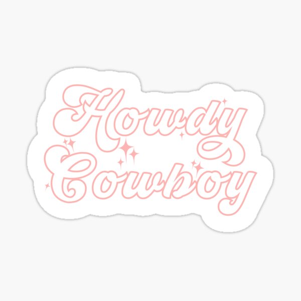 "Copy of Howdy Cowboy - Groovy/Stars" Sticker by paytoncooley | Redbubble