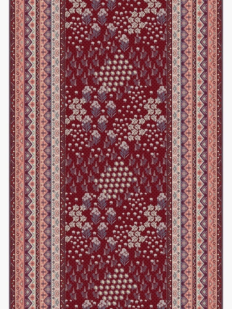 "modern red floral border design" Poster by vidyaroul | Redbubble