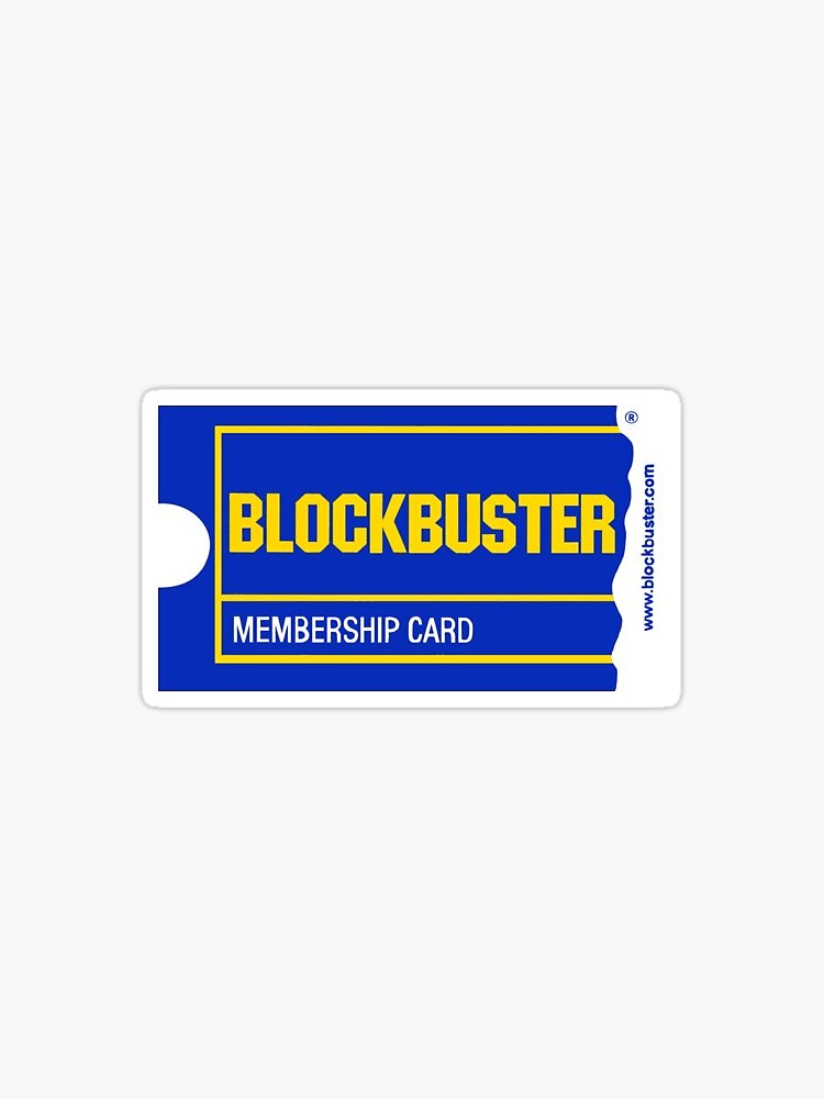 "Blockbuster Membership Card" Sticker for Sale by Daniel Burton | Redbubble