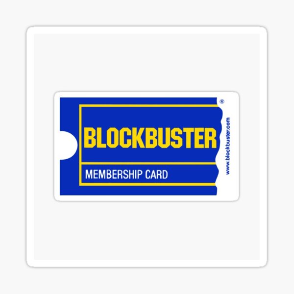 "Blockbuster Membership Card" Sticker for Sale by Daniel Burton | Redbubble