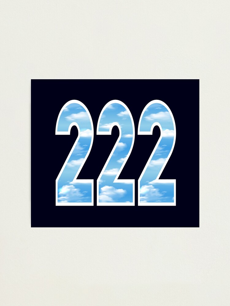 Lámina fotográfica «222-dos dos números de dos ángeles-sincronicidad ...