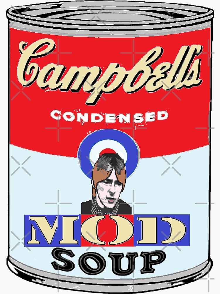 "Mod Pop Art Soup by LoEndT-Shirts" Sticker for Sale by LoEndT-Shirts ...