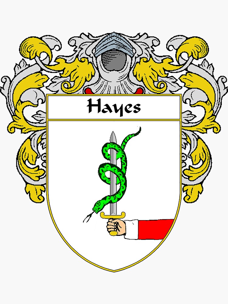 "Hayes Coat of Arms/Family Crest" Sticker for Sale by IrishArms | Redbubble