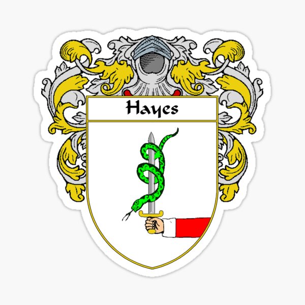 "Hayes Coat of Arms/Family Crest" Sticker for Sale by IrishArms | Redbubble