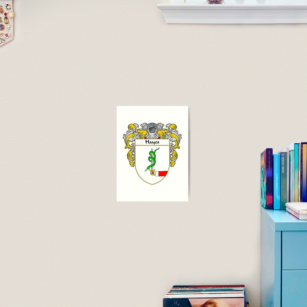 "Hayes Coat of Arms/Family Crest" Art Print by IrishArms | Redbubble