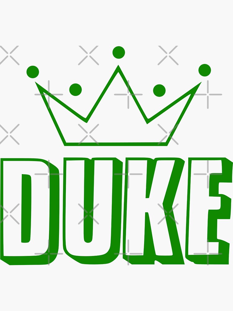 "King king DUKE, green" Sticker for Sale by stevro | Redbubble