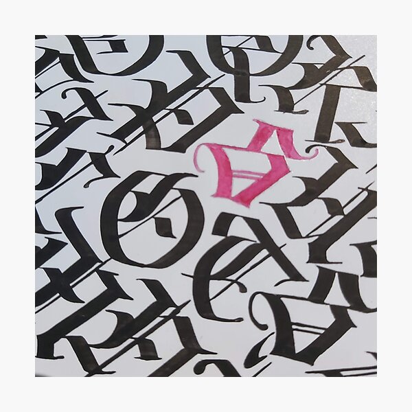 Lámina fotográfica «letras góticas de calli calligrapher» de Bycalli ...