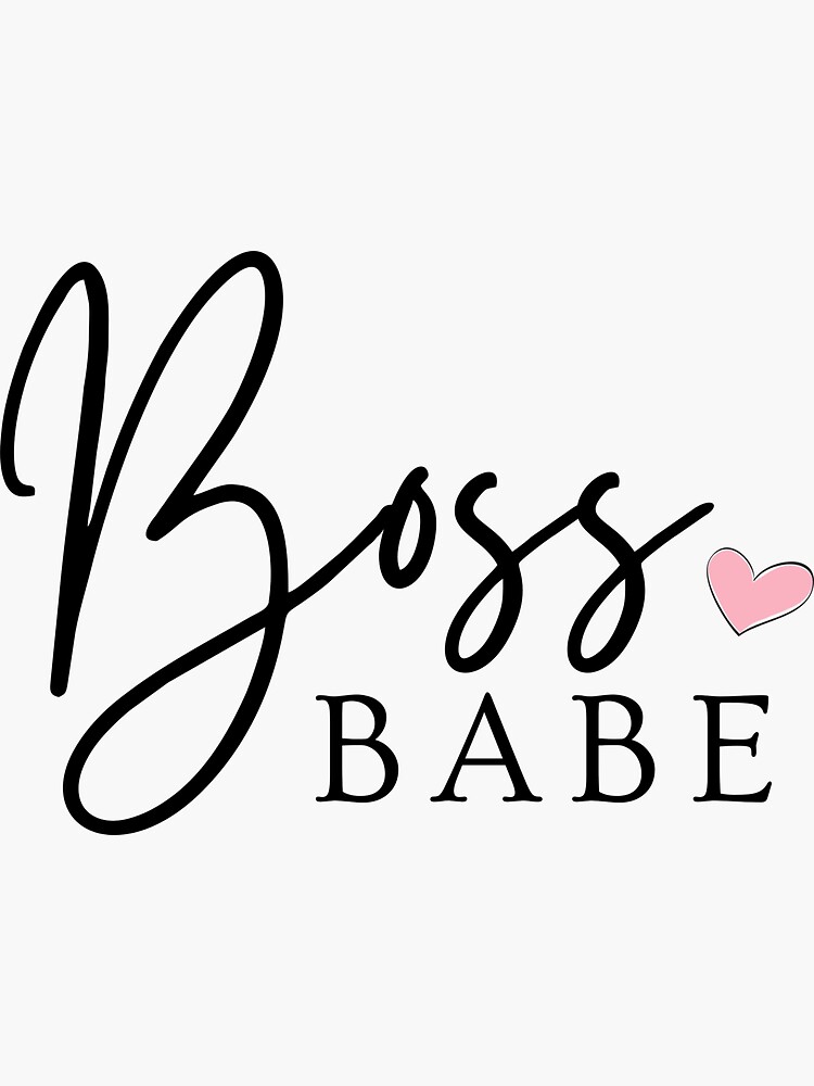 "Boss Babe (Pink Heart)" Sticker for Sale by BossBabeOOTD | Redbubble