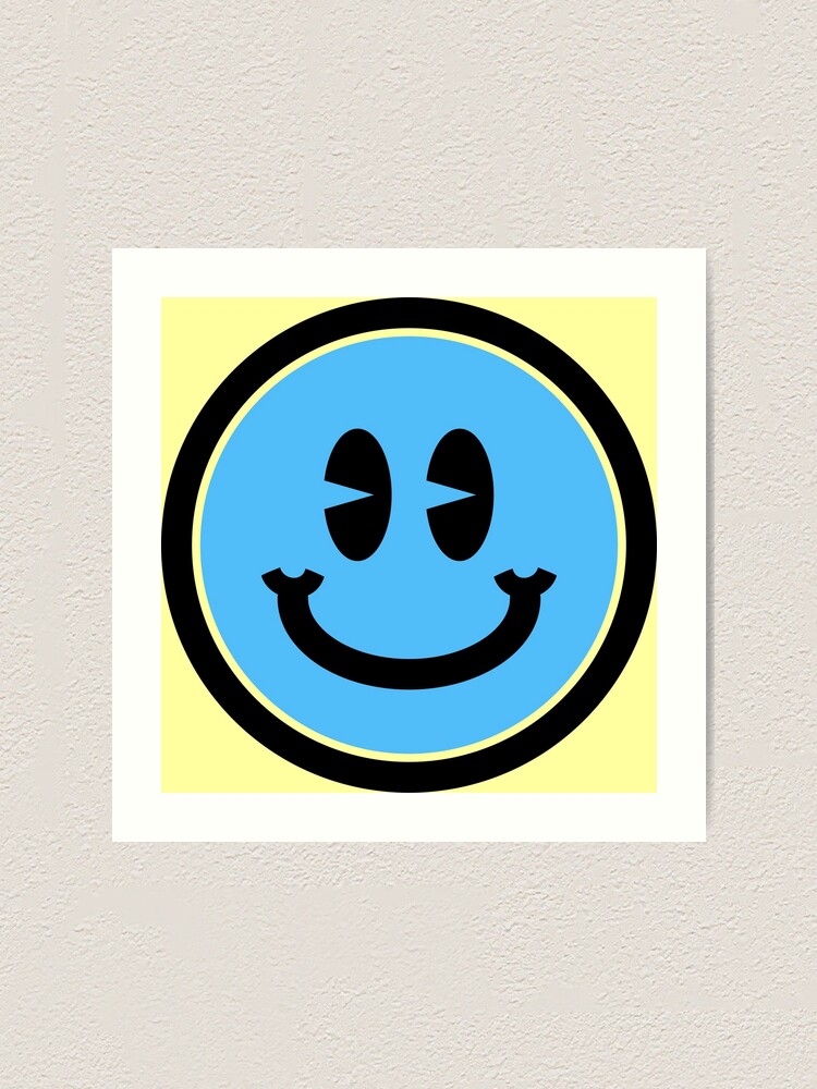 "smiley face retro happy fellow design" Art Print by Happy-Fellow ...