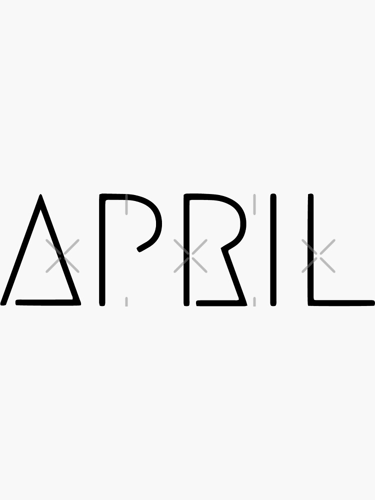 "April Sticker for Bullet Journaling" Sticker for Sale by frokenfryxell ...