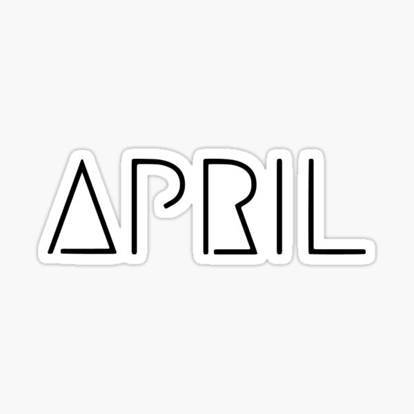 "April Sticker for Bullet Journaling" Sticker for Sale by frokenfryxell ...