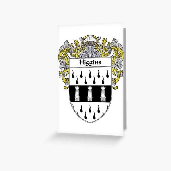 "Higgins Coat of Arms/Family Crest" Greeting Card for Sale by William ...