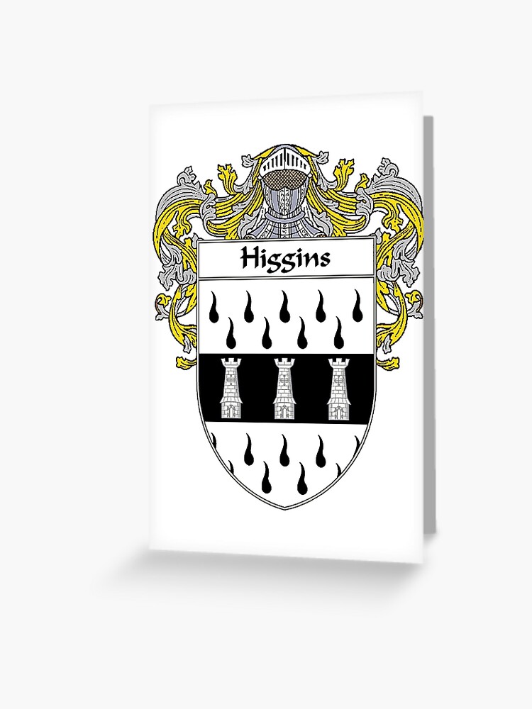 "Higgins Coat of Arms/Family Crest" Greeting Card for Sale by William ...