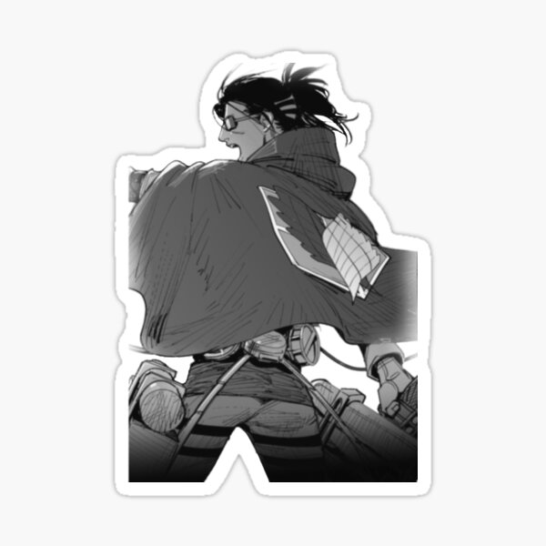 "Hange Zoe Attack On Titan Snk Cool AOT Anime" Sticker for Sale by ...