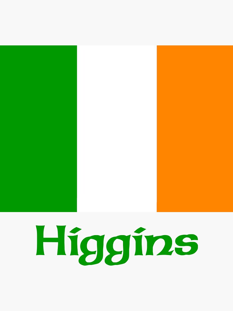 "Higgins Irish Flag" Sticker for Sale by IrishArms | Redbubble