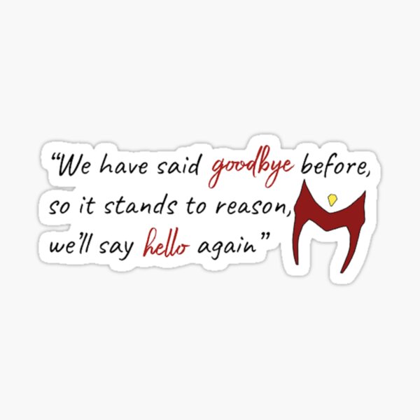 "Hello Again" Sticker for Sale by ArtworkBySarahN | Redbubble