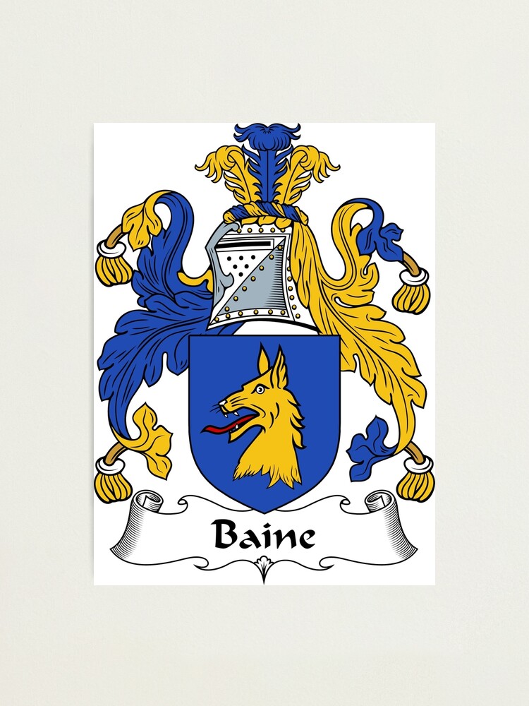 Lámina fotográfica «Escudo de armas Baine / Escudo de la familia Baine ...