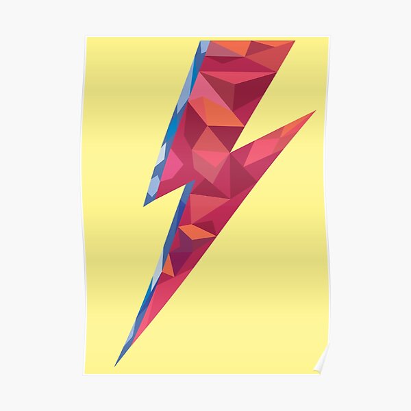 "Low Poly Lightning Bolt" Poster for Sale by Gwynplain | Redbubble