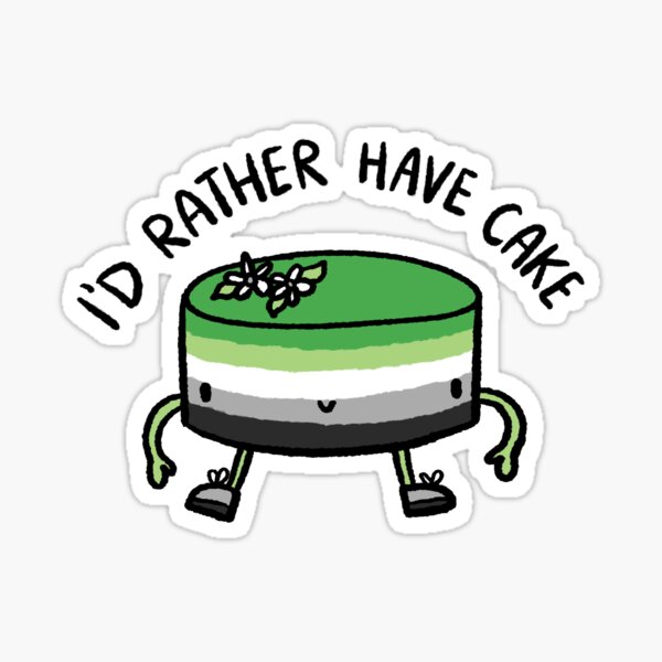 "Aro Cake" Sticker for Sale by dragondoodleart | Redbubble
