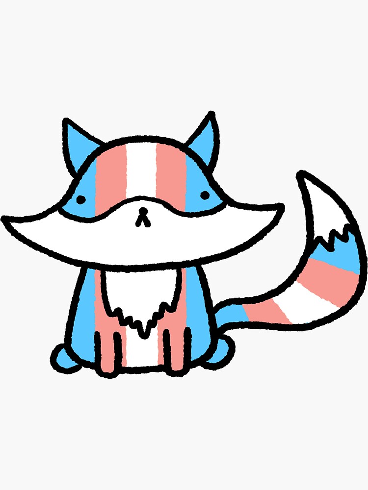 "Trans Fox" Sticker for Sale by dragondoodleart | Redbubble