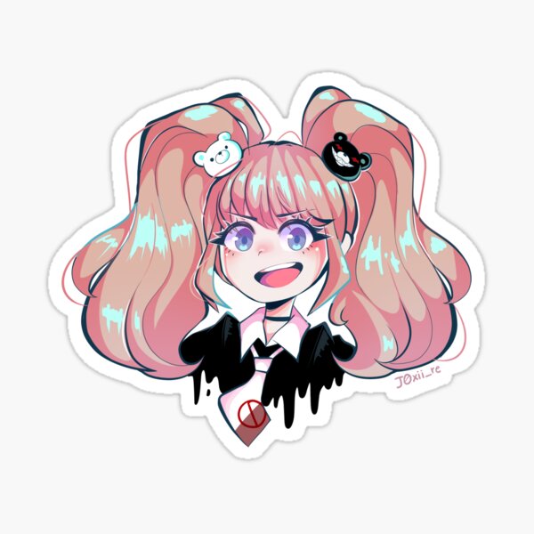 "Junko Enoshima Danganronpa" Sticker for Sale by lenyx-re | Redbubble