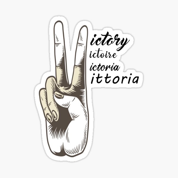 "Victory Sign V-sign" Sticker by Libertadesign | Redbubble