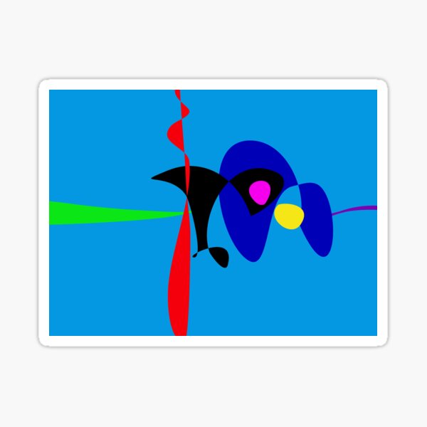 "Abstract Expressionism Simple Digital Art" Sticker for Sale by masabo ...