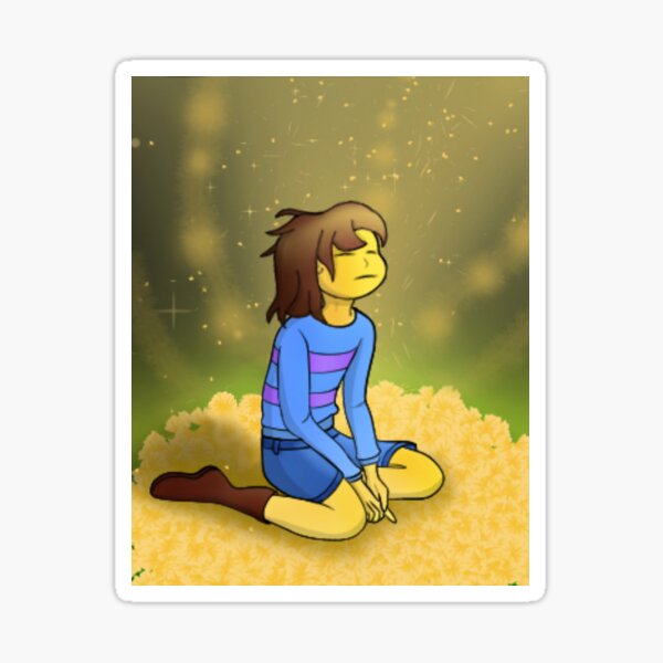 "Undertale Frisk- Fallen" Sticker for Sale by RosieVampire | Redbubble