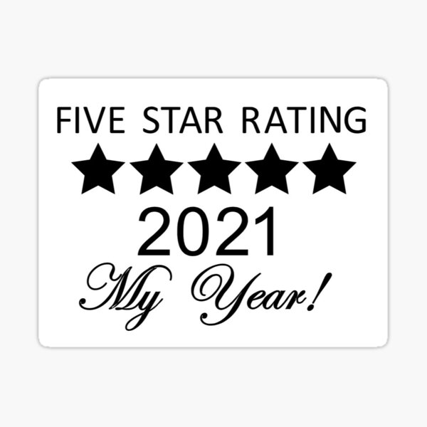 "FIVE STAR RATING" Sticker for Sale by MAURICECLUE | Redbubble
