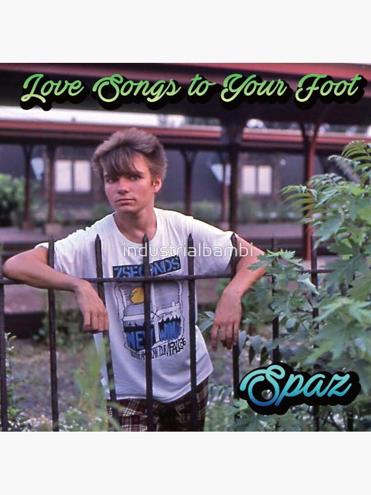 "Spaz Album Cover" Sticker for Sale by industrialbambi | Redbubble