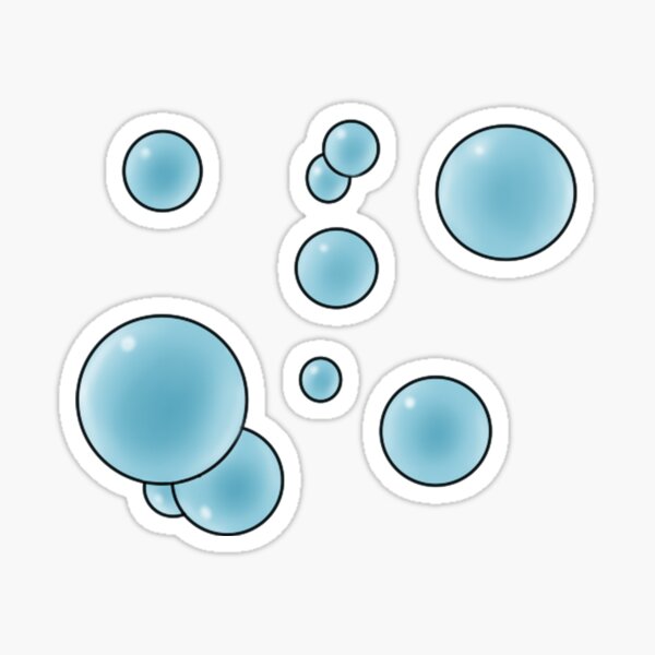 "Blue Digital Soap Bubbles" Sticker for Sale by Marinas-arts | Redbubble