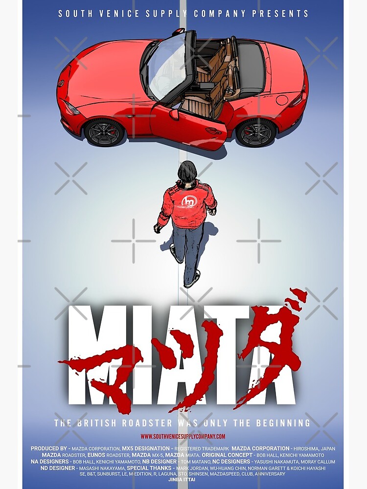 "SVSC ND Mazda Miata Anime Poster" Art Board Print for Sale by ...