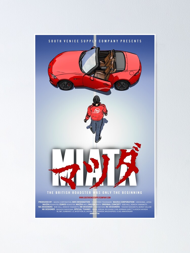 "SVSC ND Mazda Miata Anime Poster" Poster for Sale by Erics75218 ...