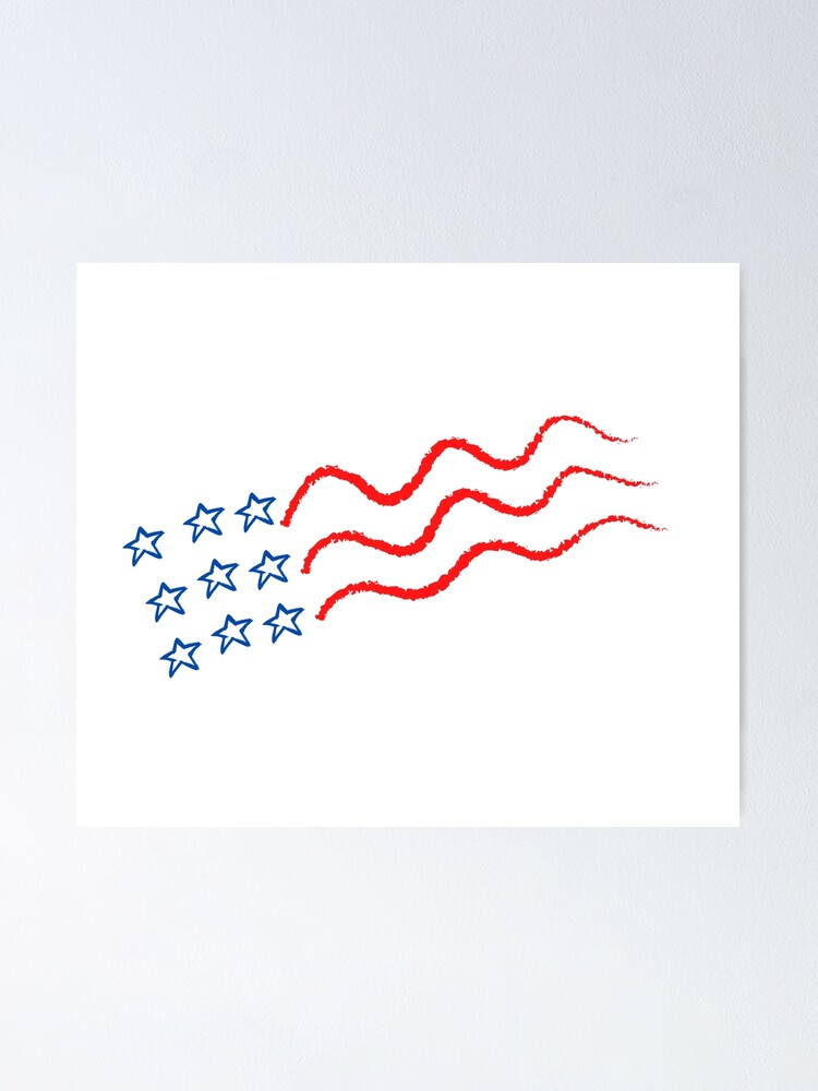 "Crayon Flag" Poster for Sale by BalkiBoss | Redbubble