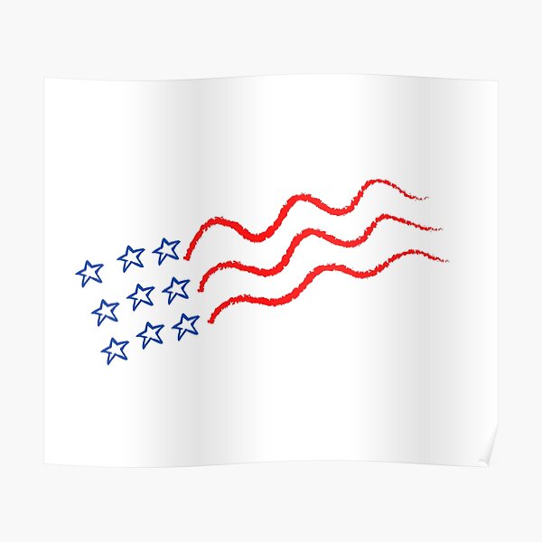 "Crayon Flag" Poster for Sale by BalkiBoss | Redbubble