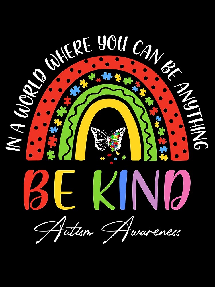 "Autism Daughter Son Child Mom Be Kind Rainbow" Poster for Sale by ...