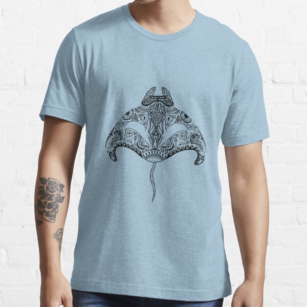 "Tribal Manta Ray" T-shirt for Sale by MicrocosmFilm | Redbubble ...