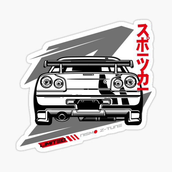 "Ztune_Nissan Skyline behind view" Sticker for Sale by TJHTTAUTOARTS ...