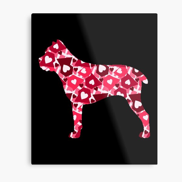 Lámina metálica «corazón, amor, patrón, cane corso, cane corso art ...
