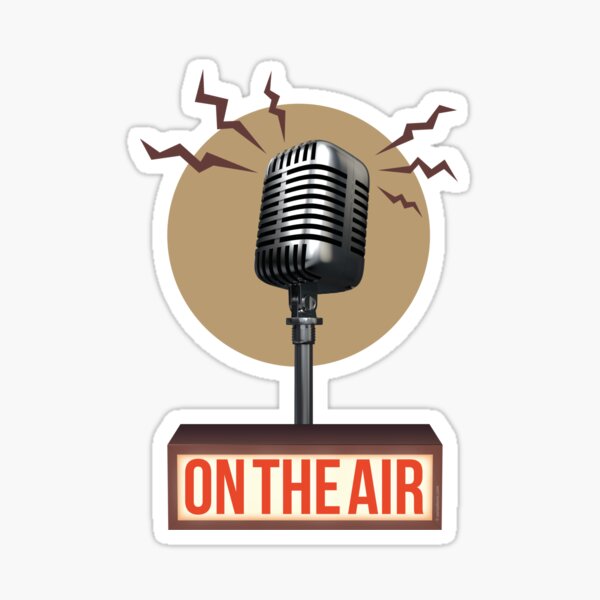 "On the Air | En el aire" Sticker for Sale by improveyourself | Redbubble