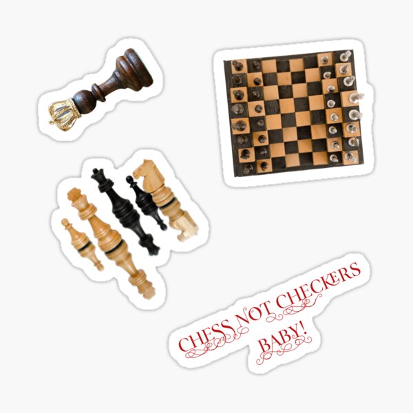 "Chess sticker pack! Chess not checkers!" Sticker for Sale by chessmate ...