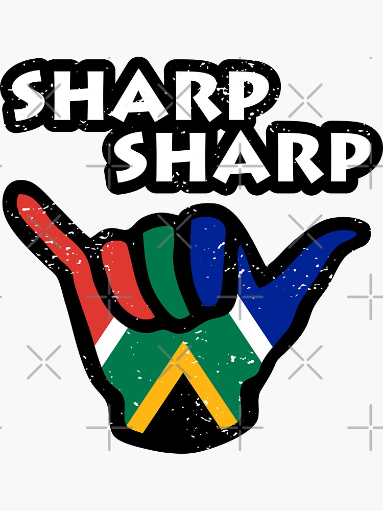 "South Africa Sharp Sharp Hand Sign South African Flag" Sticker for ...