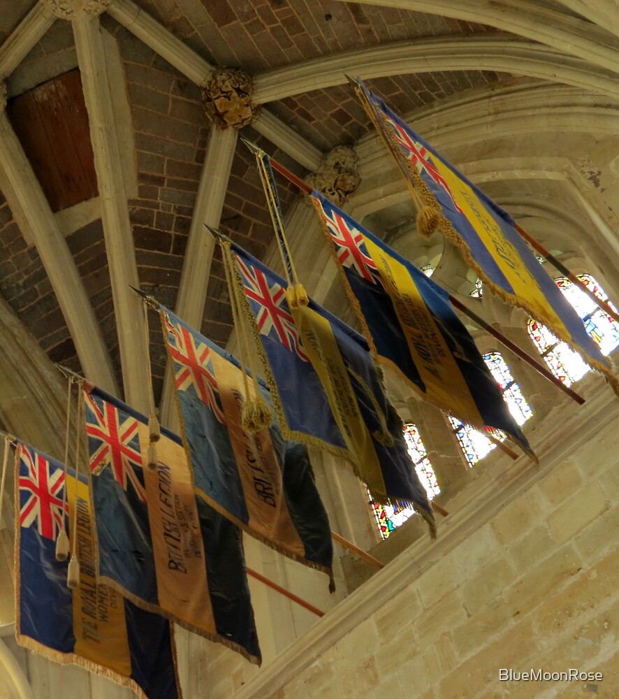"British Legion Flags, Exeter Cathedral, Devon" by BlueMoonRose | Redbubble