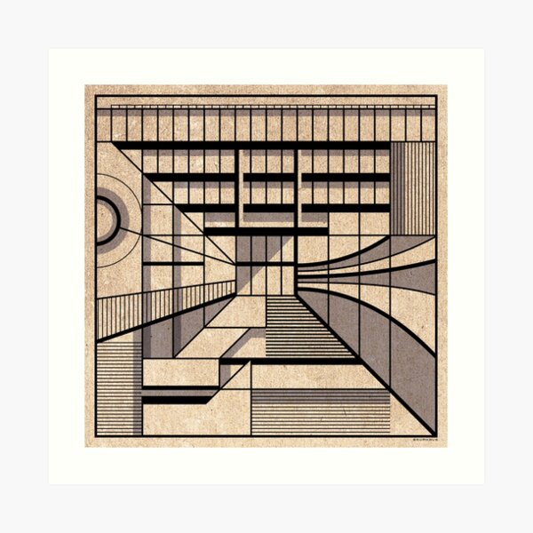 "Birmingham Central Library" Art Print for Sale by Brumhaus | Redbubble